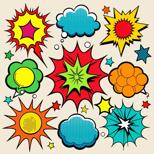 Comic speech bubbles seamless pattern various Vector Image