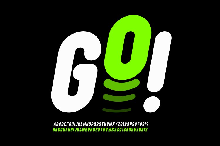 Jumping Font - Alphabet Style – Royalty-Free Vector | VectorStock