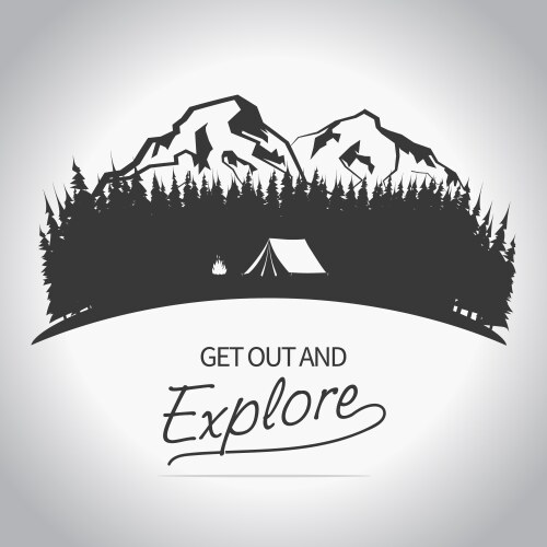 Outdoor expedition typography adventure t-shirt Vector Image