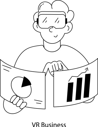 Vr trading Royalty Free Vector Image - VectorStock