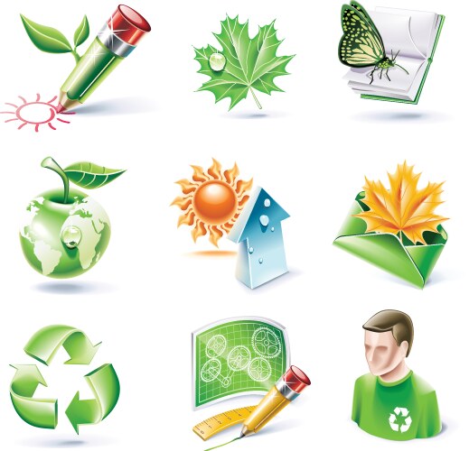 Crazy green pencil cartoon Royalty Free Vector Image