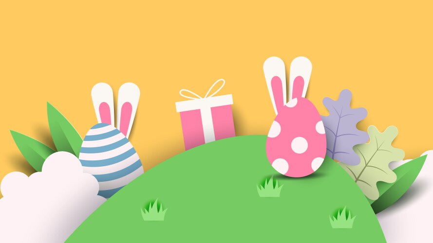 Colorful colourful simple easter background Vector Image