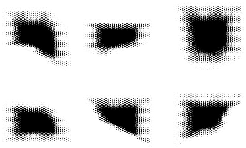 Halftone triangle pattern reprographic technique Vector Image