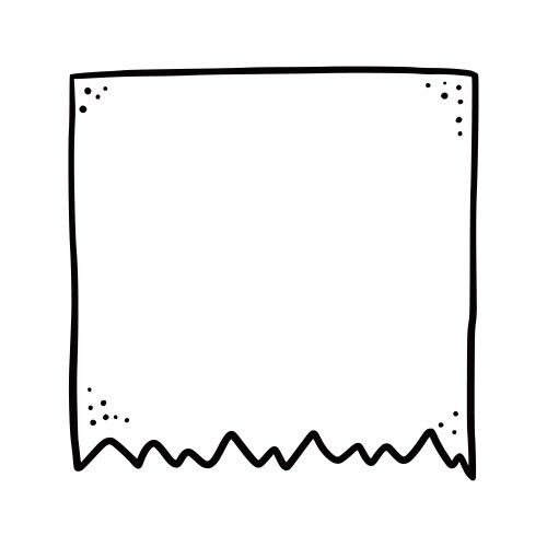 Doodle frames rectangle hand drawn borders Vector Image