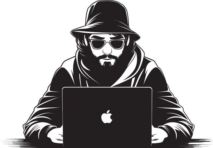 Pixel pathfinder exploring digital territories Vector Image