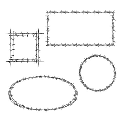 Barbed wire frame Royalty Free Vector Image - VectorStock