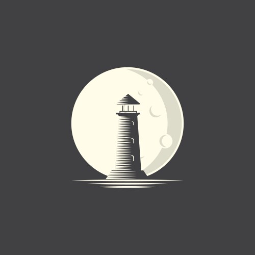 Moon light logo design Royalty Free Vector Image