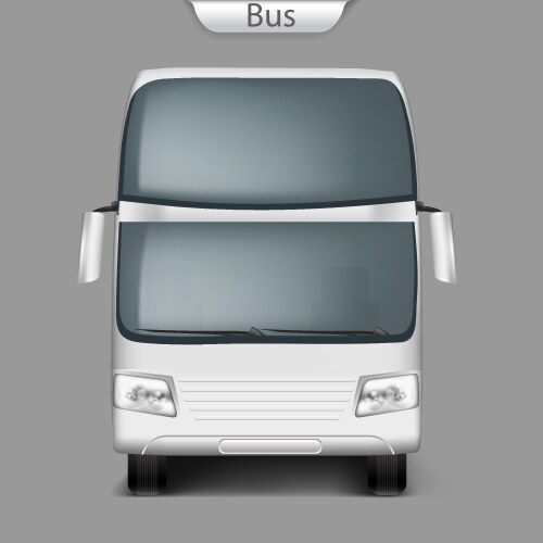 Realistic travel bus front back top view Vector Image