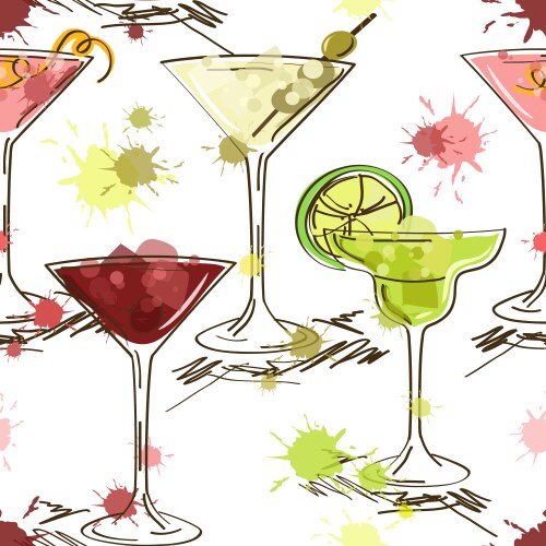 Set of tropical cocklails Royalty Free Vector Image