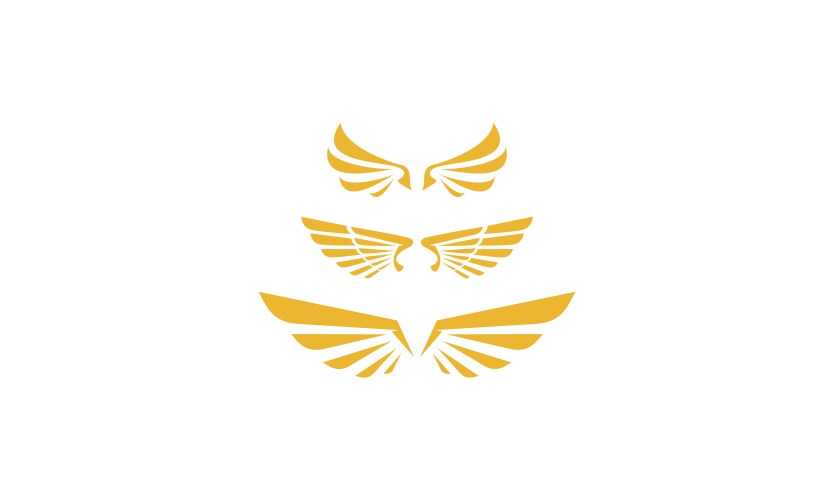 People success wing fly logo Royalty Free Vector Image