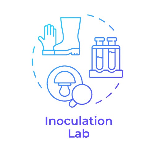 Medicinal mushrooms blue gradient concept icon Vector Image