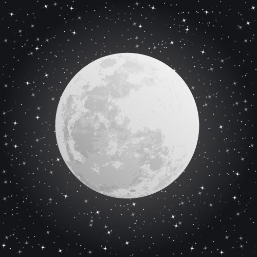 Realistic full moon Royalty Free Vector Image - VectorStock