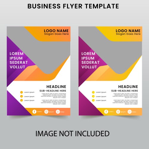Modern minimal flyer Royalty Free Vector Image