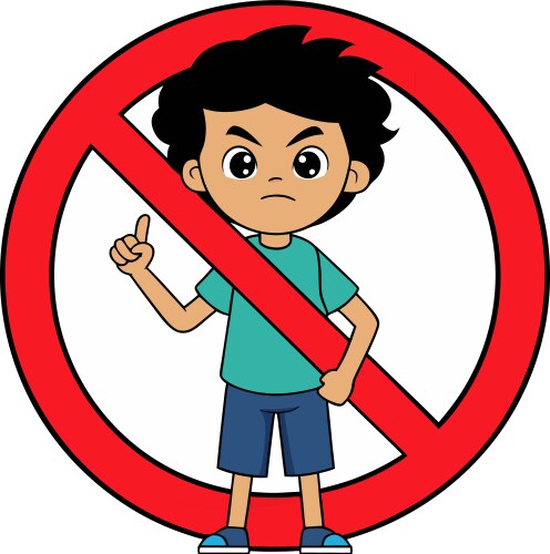 Child not allowed sign Royalty Free Vector Image