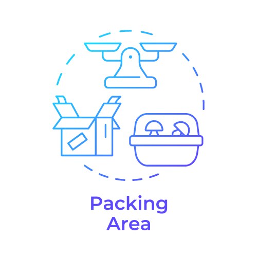 Sustainable food production blue gradient concept Vector Image