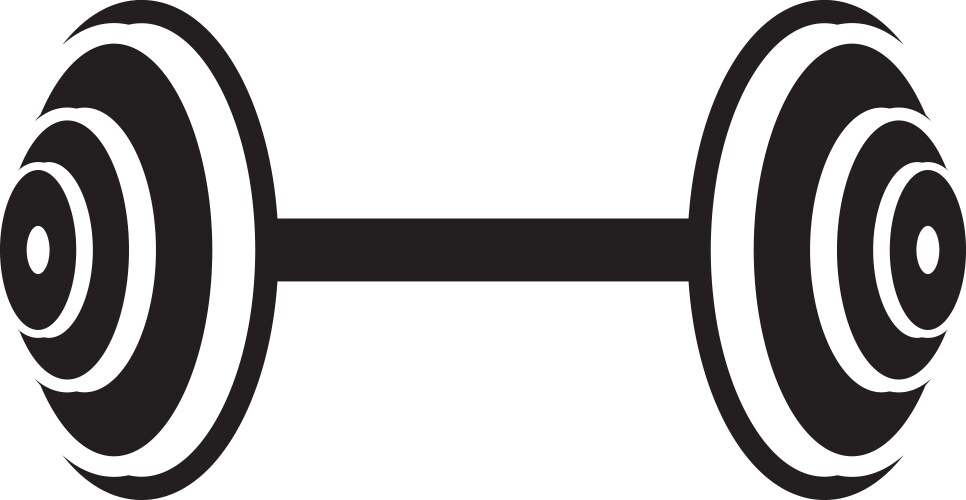 Dumbbell icon logo design template isolated Vector Image