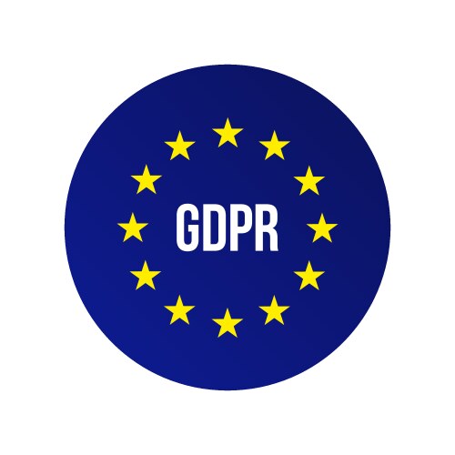 Logo general data protection regulation banner Vector Image