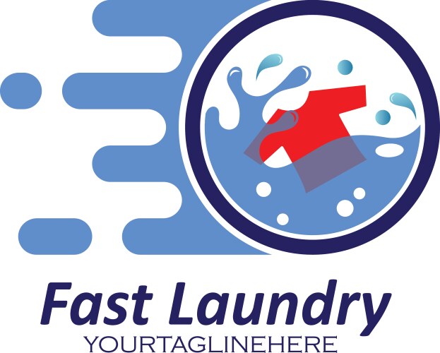 Laundry logo icon design Royalty Free Vector Image