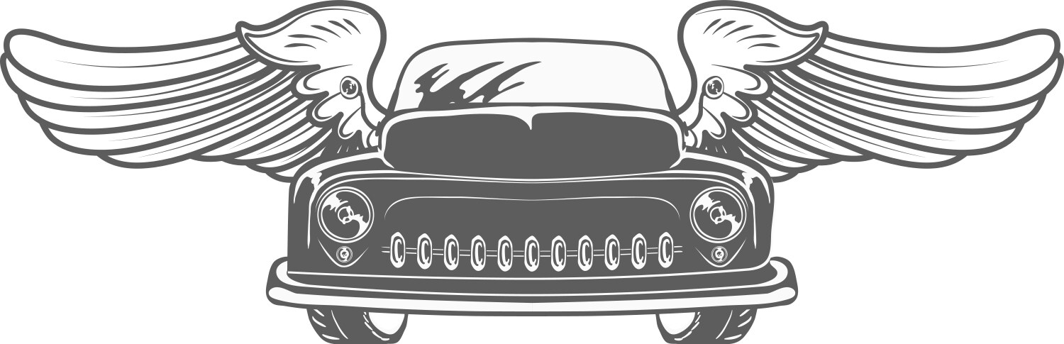 Retro car isolated on white background Royalty Free Vector