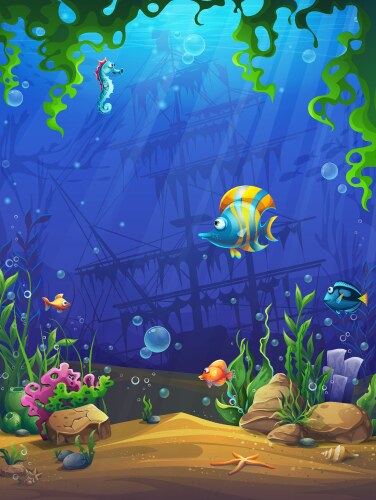 Deep sea Royalty Free Vector Image - VectorStock