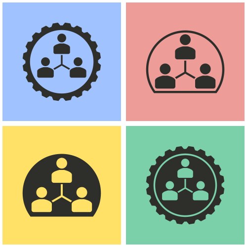 Human interaction icon set Royalty Free Vector Image