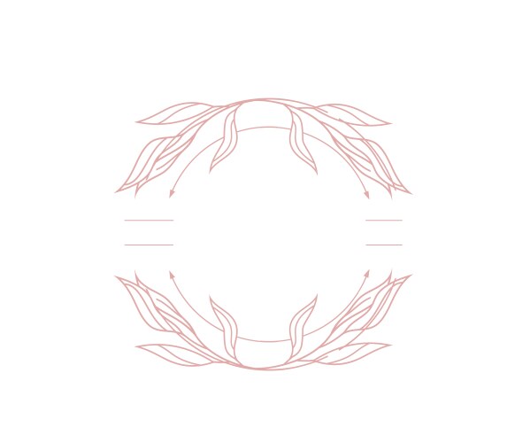 Circle leaf frame logo Royalty Free Vector Image