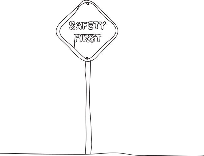 Safety first construction concept design Vector Image