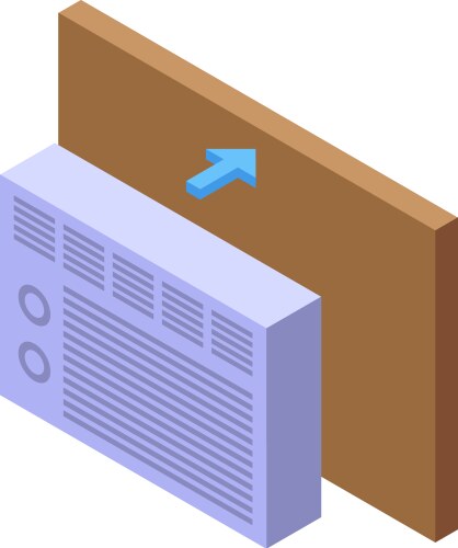 Wall mounted air conditioner cooling system Vector Image