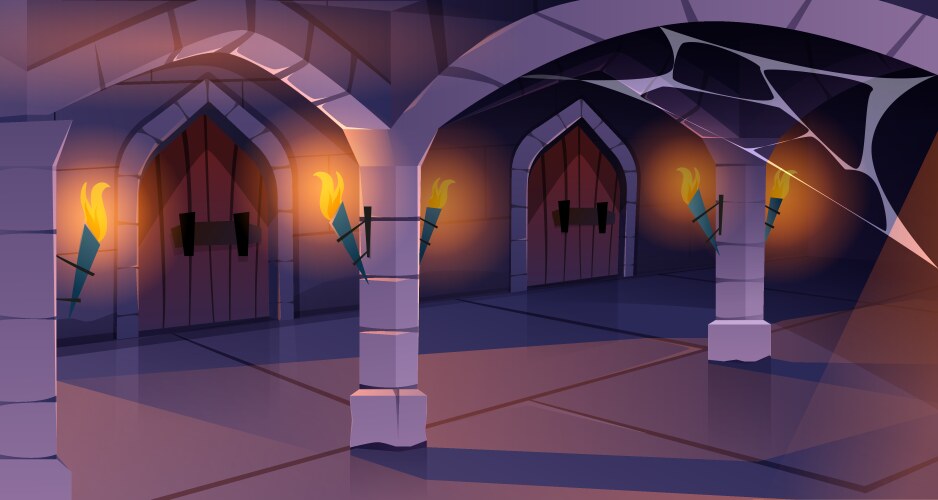 Medieval Castle Interior Royalty Free Vector Image
