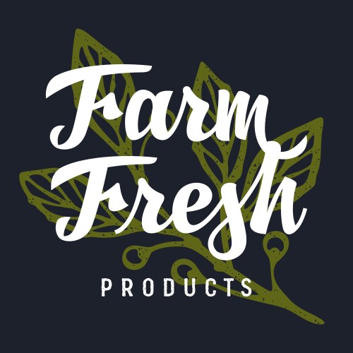 Farm fresh hand written lettering calligraphy Vector Image
