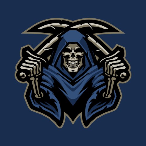 Blue Grim Reaper Logo