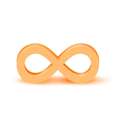 Blue shaded and thick infinity symbol Royalty Free Vector