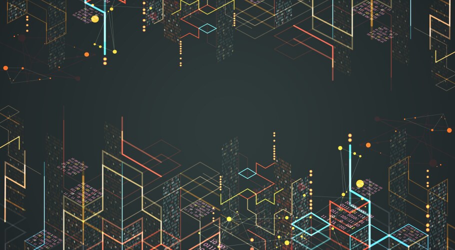Isometric Big Data Processing Concept Cloud Vector Image 4662