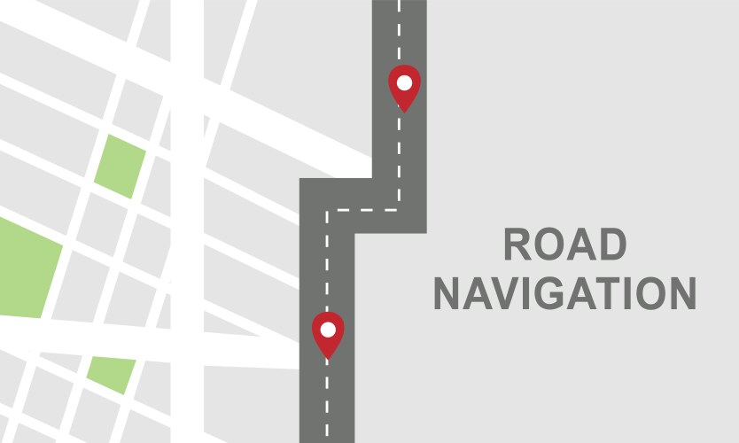 Navigation concept with pin pointer Royalty Free Vector