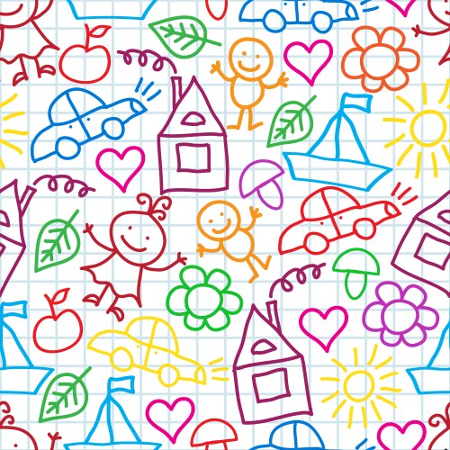 Kid pattern Royalty Free Vector Image - VectorStock