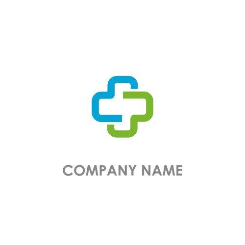 Cross medic abstract color logo Royalty Free Vector Image