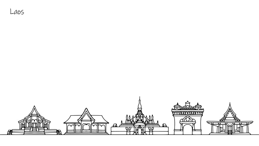 Vientiane Laos Building Vector Images (67)