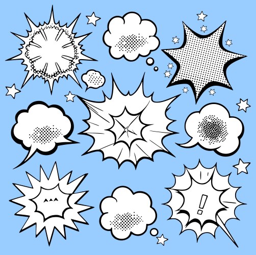 Comic speech bubbles seamless pattern various Vector Image