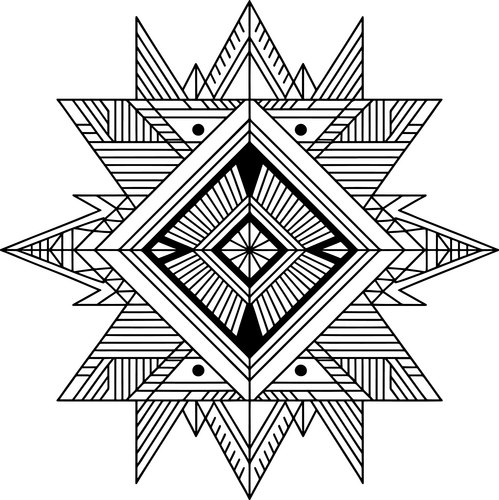 Native American Diamond Symbol Vector Images (50)