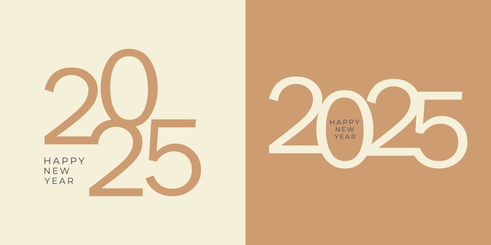 2025 number design template16 Royalty Free Vector Image