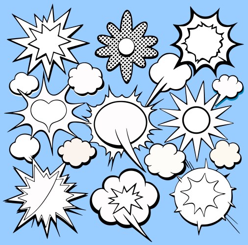 Comic speech bubbles seamless pattern various Vector Image