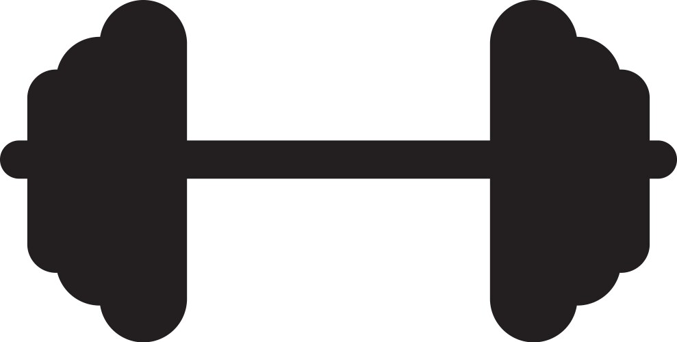 Dumbbell icon logo design template isolated Vector Image