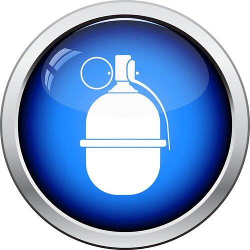 Attack grenade icon Royalty Free Vector Image - VectorStock