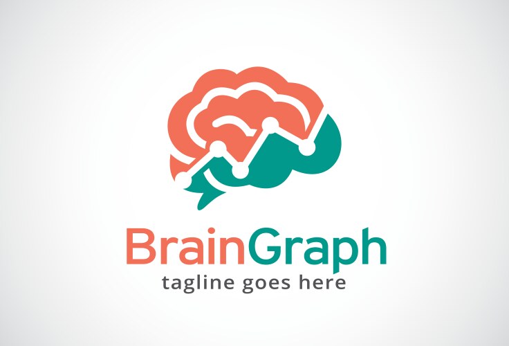 Intelligence brain lamp symbol logo Royalty Free Vector