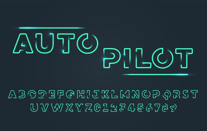 Cyber font Royalty Free Vector Image - VectorStock