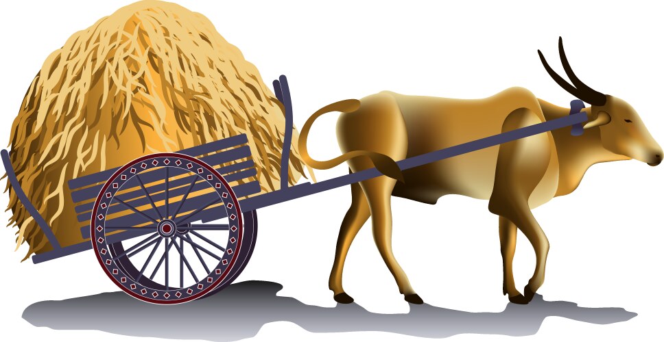 Bullock Cart Vector Images (75)