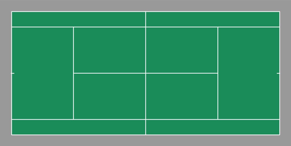 Tennis Court Top View Royalty Free Vector Image