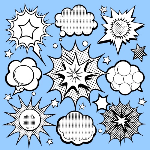 Comic speech bubbles seamless pattern various Vector Image