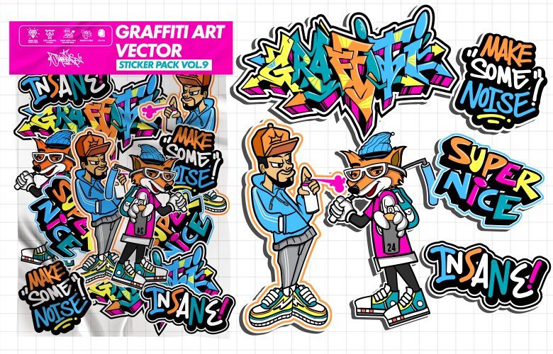 Graffiti Character Vector Images (over 13,000)