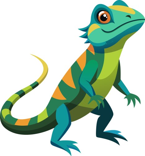 Realistic a lizard art Royalty Free Vector Image